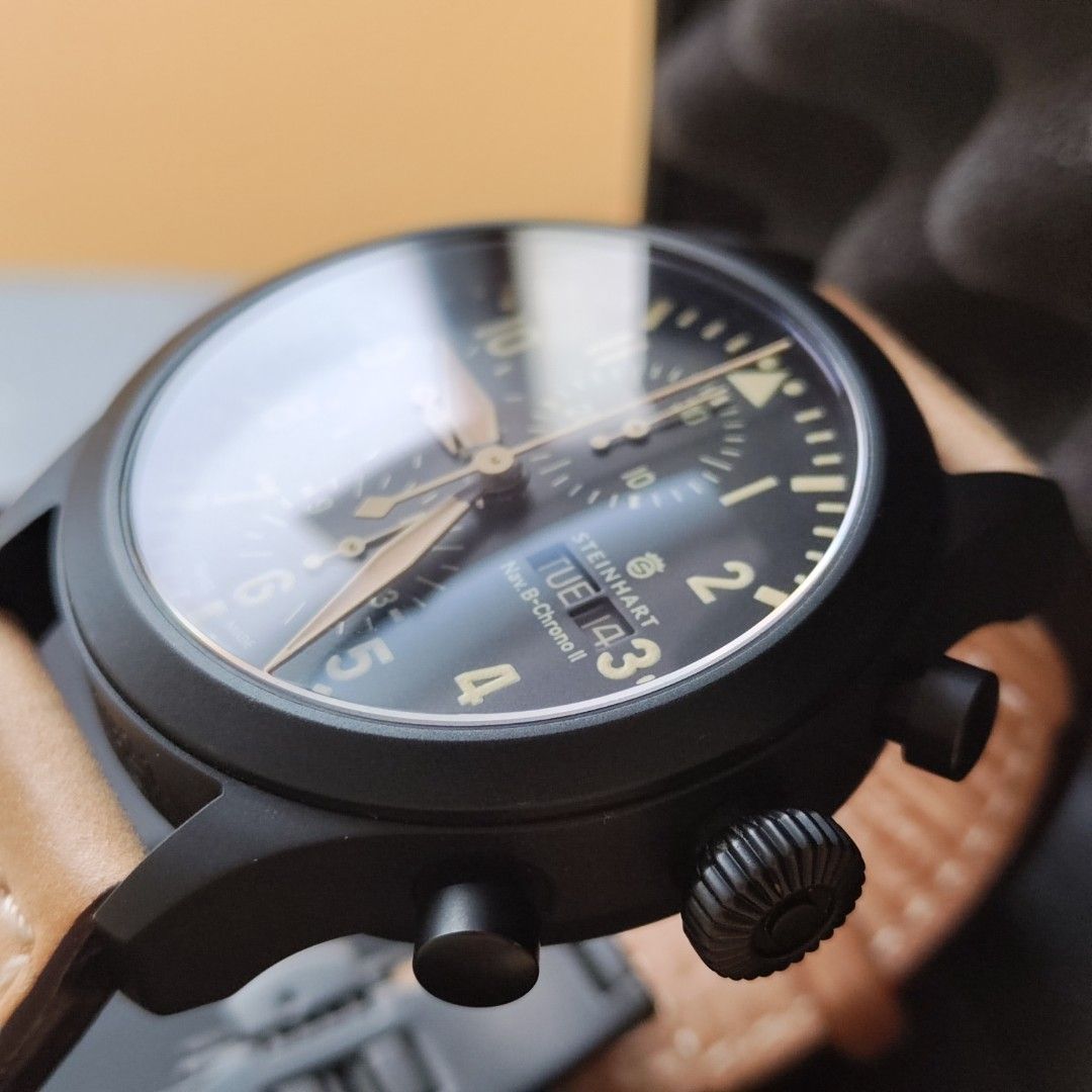 Sold 神赫 steinhart Nav B Chrono II Black DLC eta 7750 機芯 三眼 計時 自動上鍊 機械錶 ... Sold 神赫 steinhart Nav B Chrono II Black DLC eta 7750 機芯 三眼 計時 自動上鍊 機械錶 ...