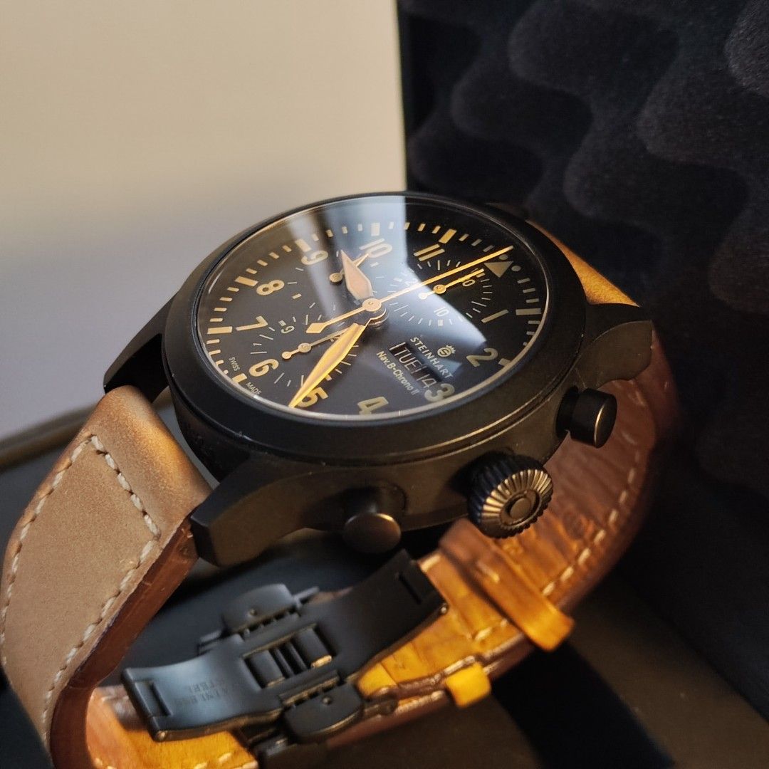 Sold 神赫 steinhart Nav B Chrono II Black DLC eta 7750 機芯 三眼 計時 自動上鍊 機械錶 ... Sold 神赫 steinhart Nav B Chrono II Black DLC eta 7750 機芯 三眼 計時 自動上鍊 機械錶 ...