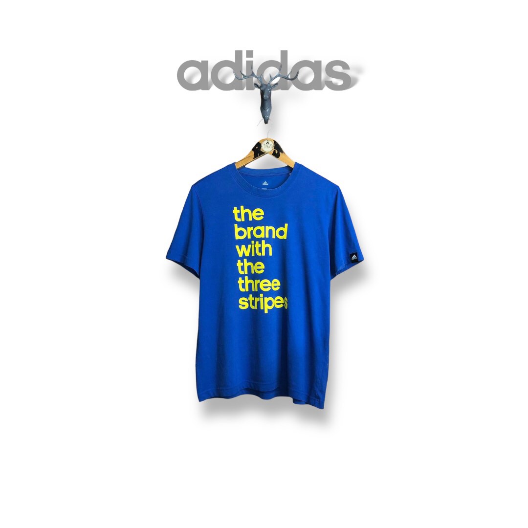 Adidas Slogan Shirt, Men's Fashion, Tops & Sets, Tshirts & Polo Shirts ...