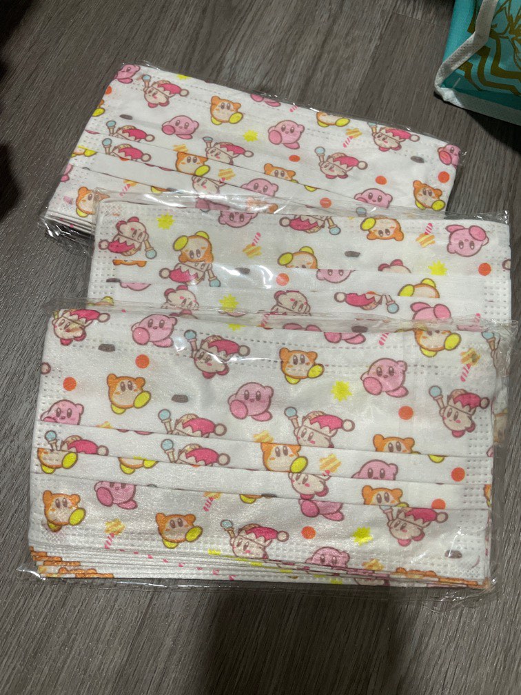 Kirby mask, Health & Nutrition, Face Masks & Face Shields on Carousell