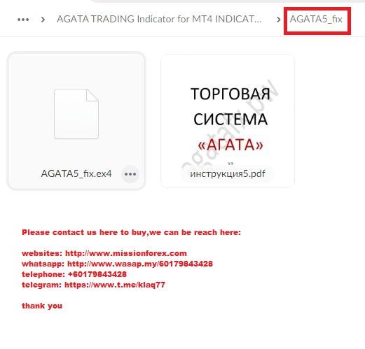 AGATA TRADING Indicator for MT4 INDICATOR SYSTEM (Total size: 1.8 MB ...