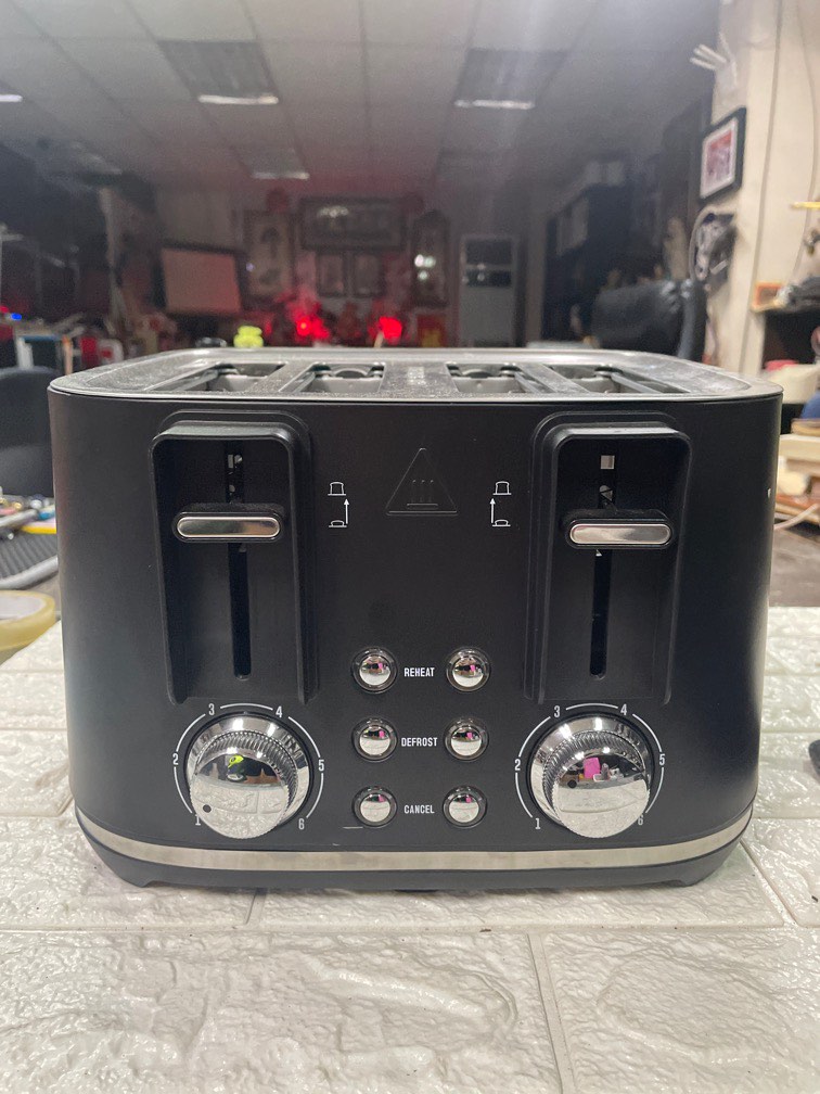 Anko Black 4 Slice Bread Toaster, TV & Home Appliances, Kitchen ...