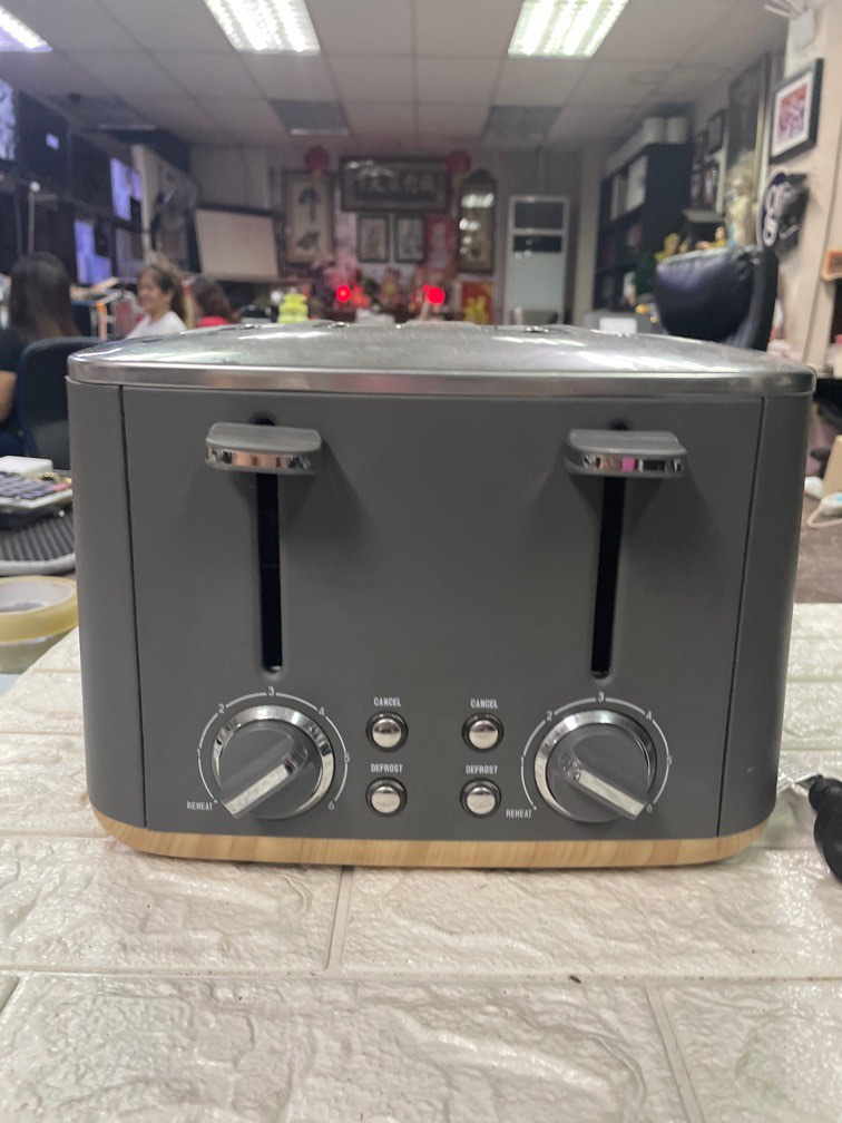 Anko Grey Wood 4 Slice Bread Toaster, TV & Home Appliances, Kitchen ...