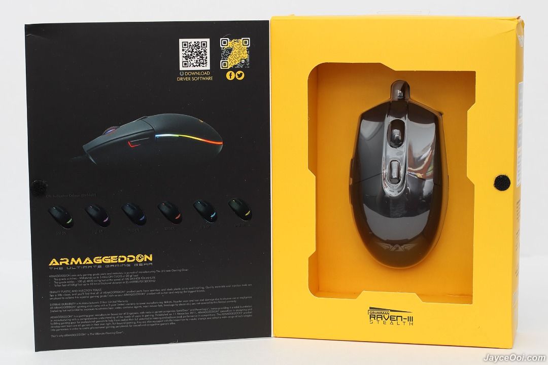 Armaggeddon Grumman Raven III Stealth Gaming Mouse, Computers & Tech ...