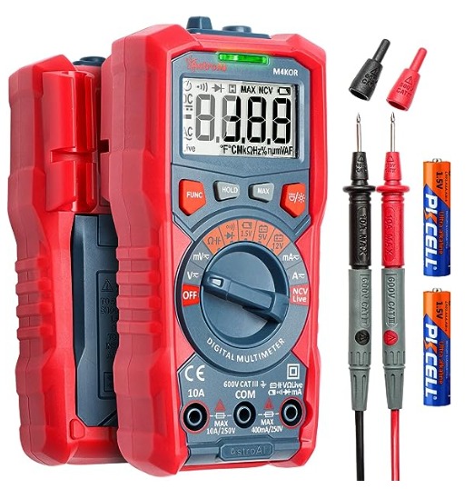 AstroAI Digital Multimeter, TRMS 4000 Counts Auto-Ranging Ohmmeter ...