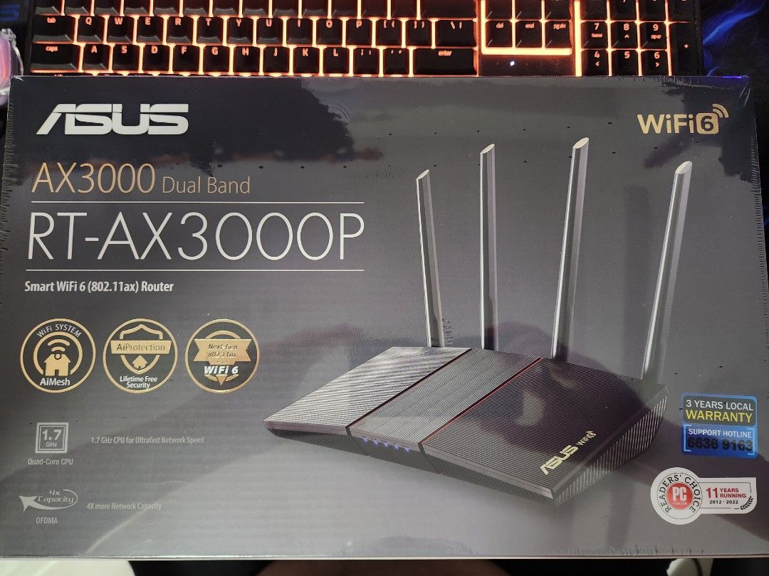 ASUS RT-AX3000P Wifi 6 Router, Computers & Tech, Parts & Accessories ...
