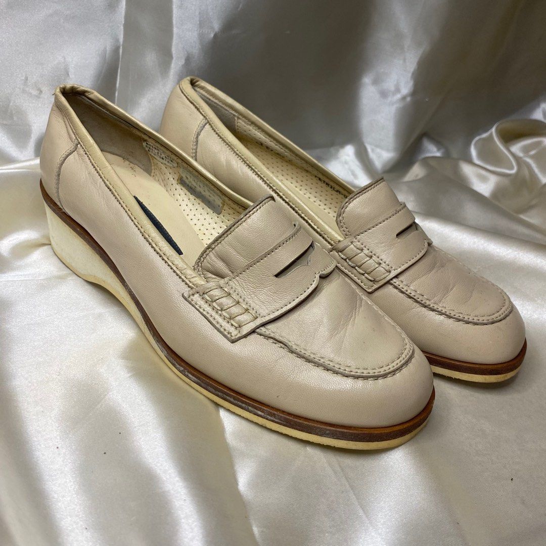 Bally cream color loafers on Carousell