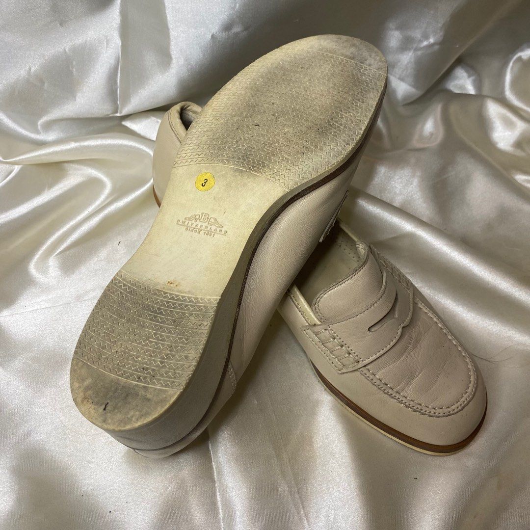 Bally cream color loafers on Carousell