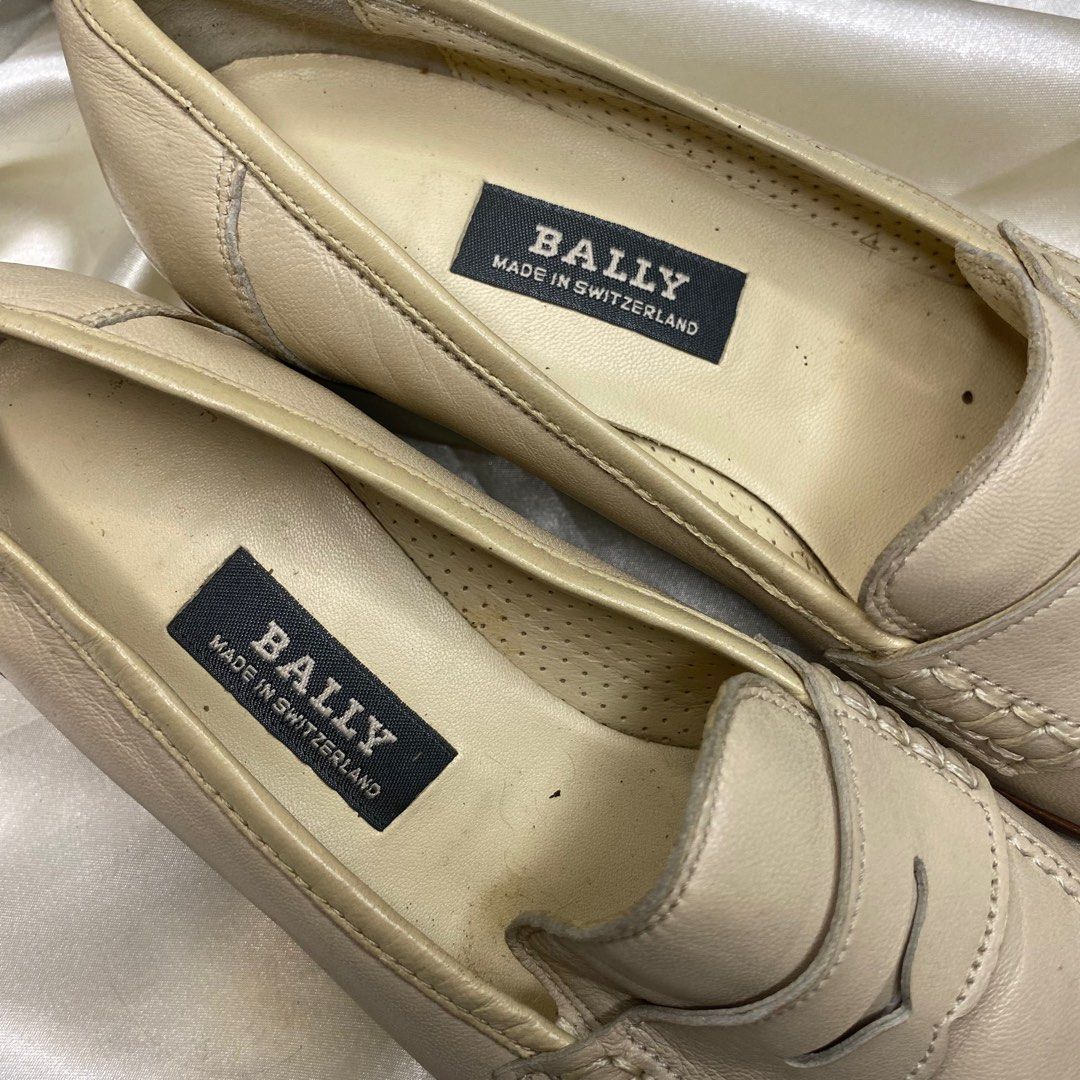 Bally cream color loafers on Carousell