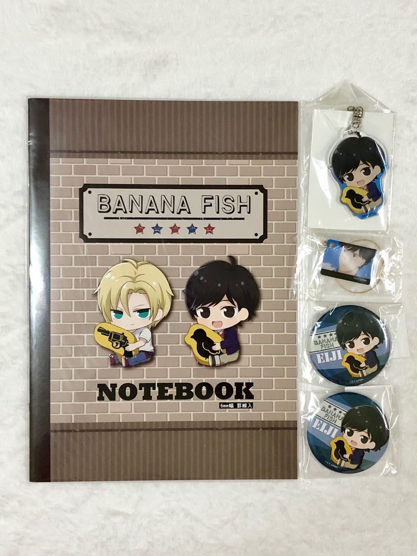 Banana Fish Anime Merch Bundle SALE‼️ 5pcs Can Badge Keychain Notebook ...