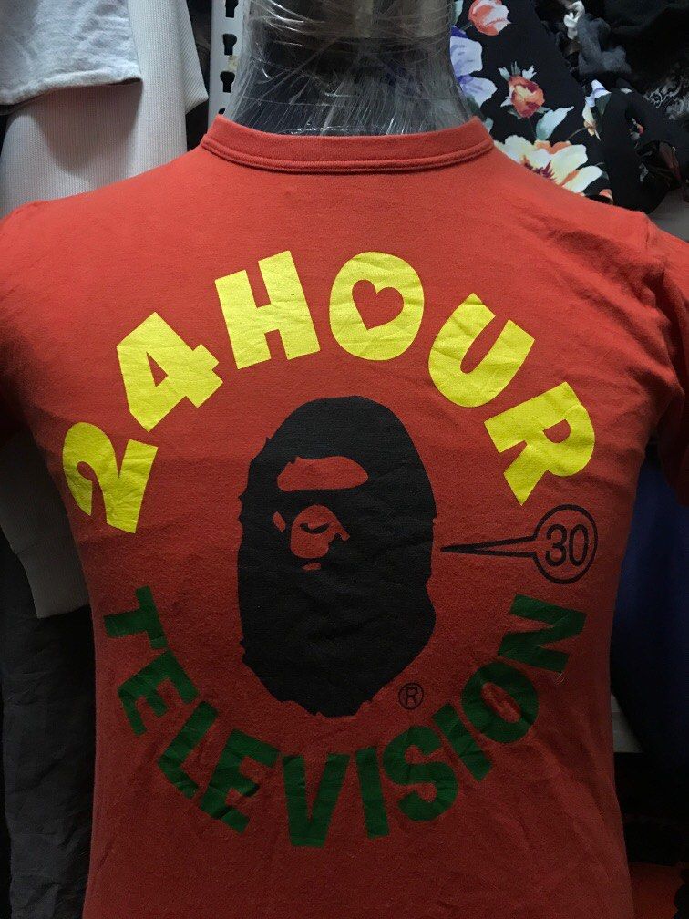 Bape x 24h tv vtg, Men's Fashion, Tops & Sets, Tshirts & Polo Shirts on ...