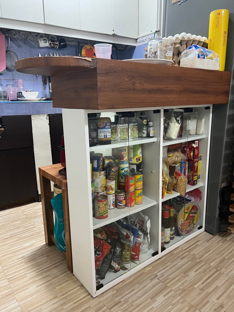 Bar Counter and Pantry with Free small table, Furniture & Home Living ...