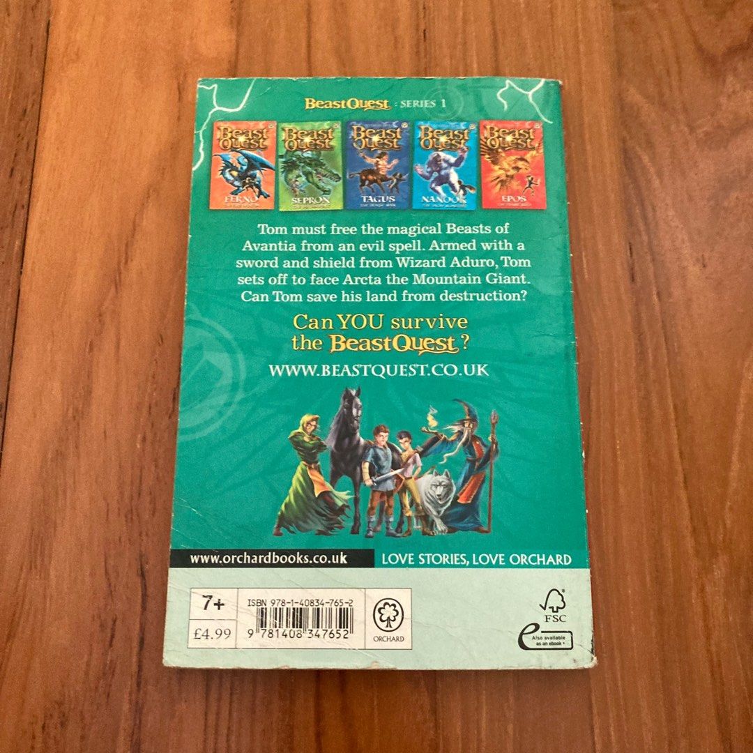 Beast Quest by Adam Blade Series 1 Book 3 Arcta The Mountain Giant ...