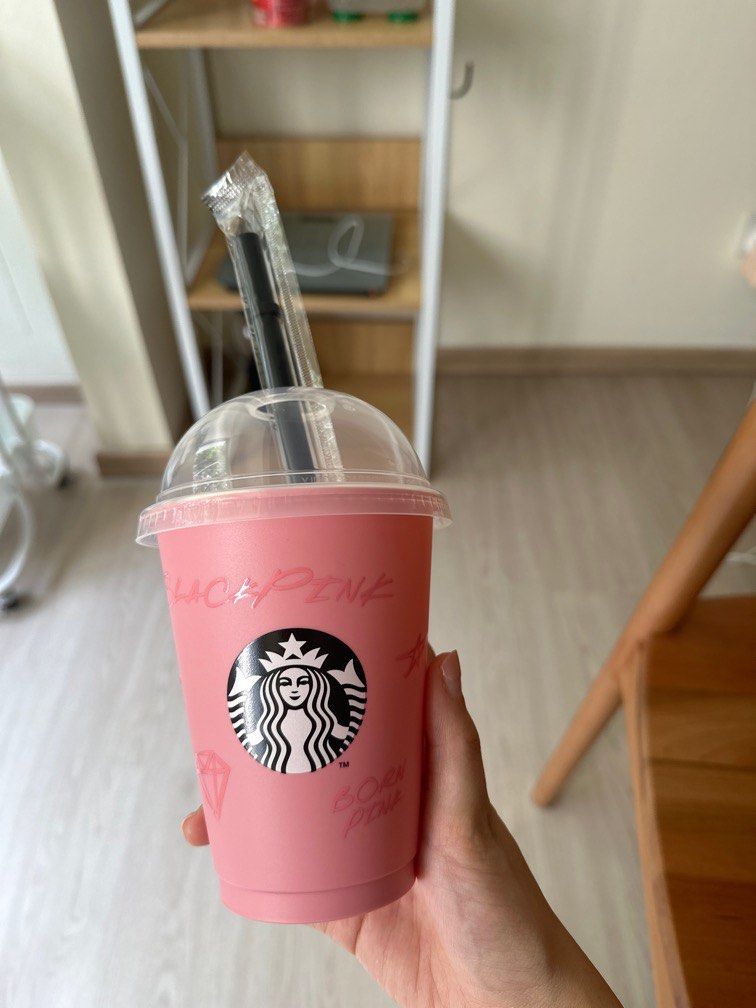 blackpink starbucks cold cup, Furniture & Home Living, Kitchenware ...