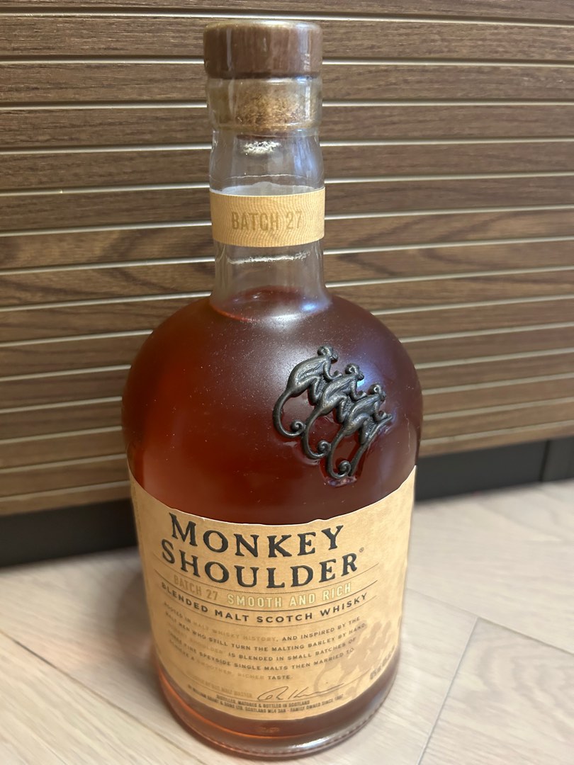 Brand new Monkey Shoulder 1L Blended Malt Scotch Whisky, 嘢食 & 嘢飲, 酒精飲料 ...
