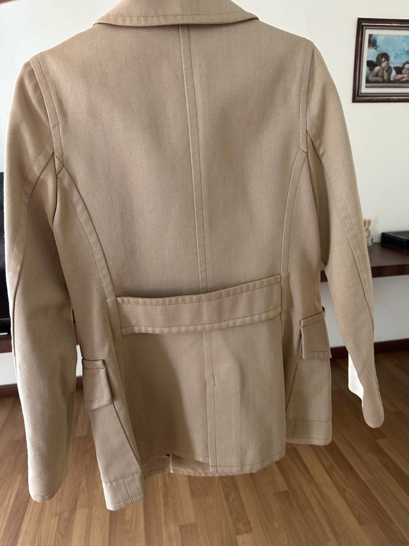 Burberry London Blue Label Jacket in Khaki Beige, Women's Fashion ...