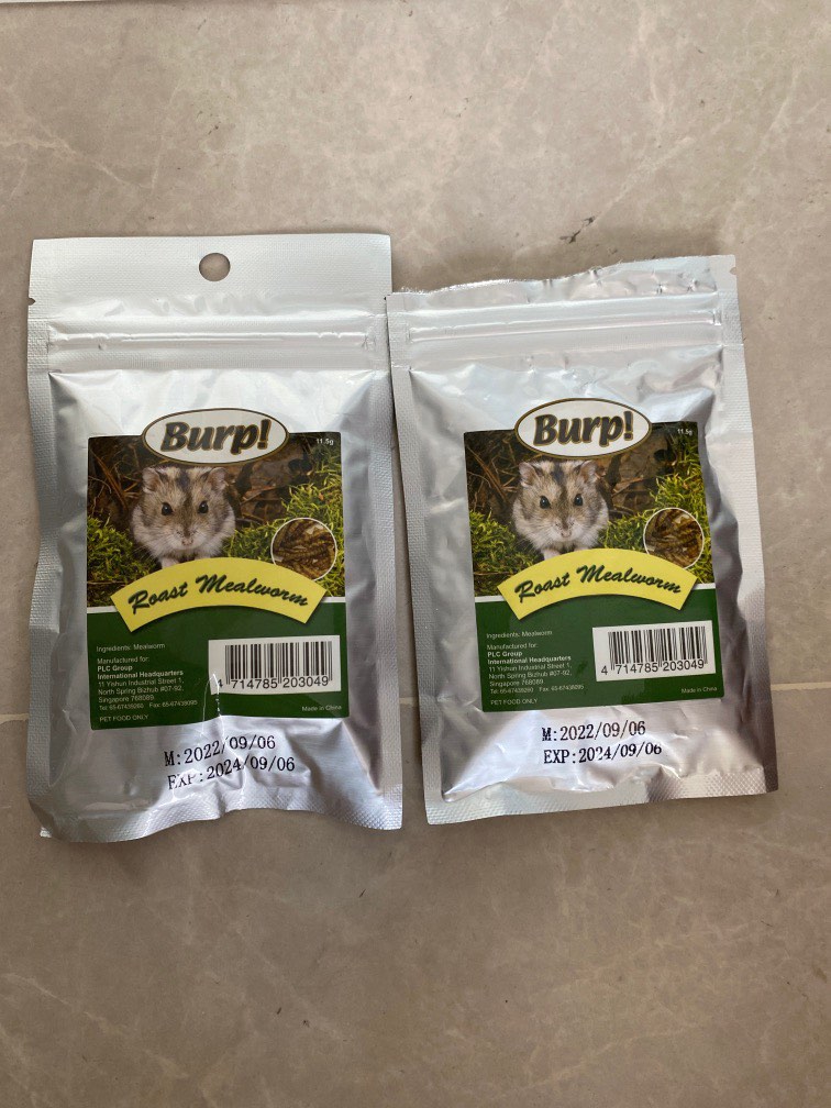 Burp roast mealworm, Pet Supplies, Pet Food on Carousell