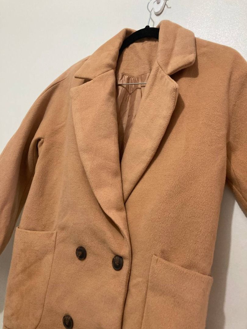 Caramel Wool Coat, Women's Fashion, Coats, Jackets and Outerwear on ...