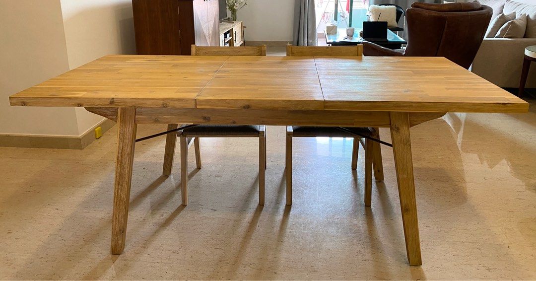 Castlery Extendable Dining Table Set with 4 Chairs, Furniture & Home ...