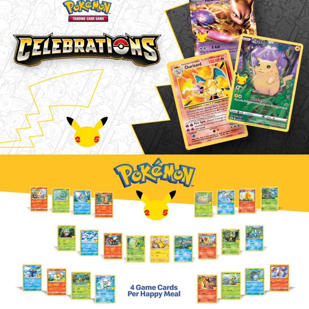 Celebrations Master Set & Pokemon 25th Anniversary Macdonalds Promo ...