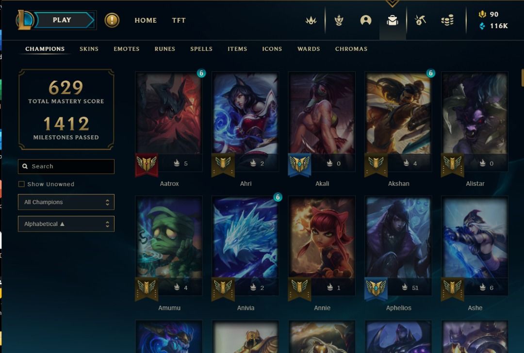 Challenger League of Legends Account with many skins (LOL), Video ...