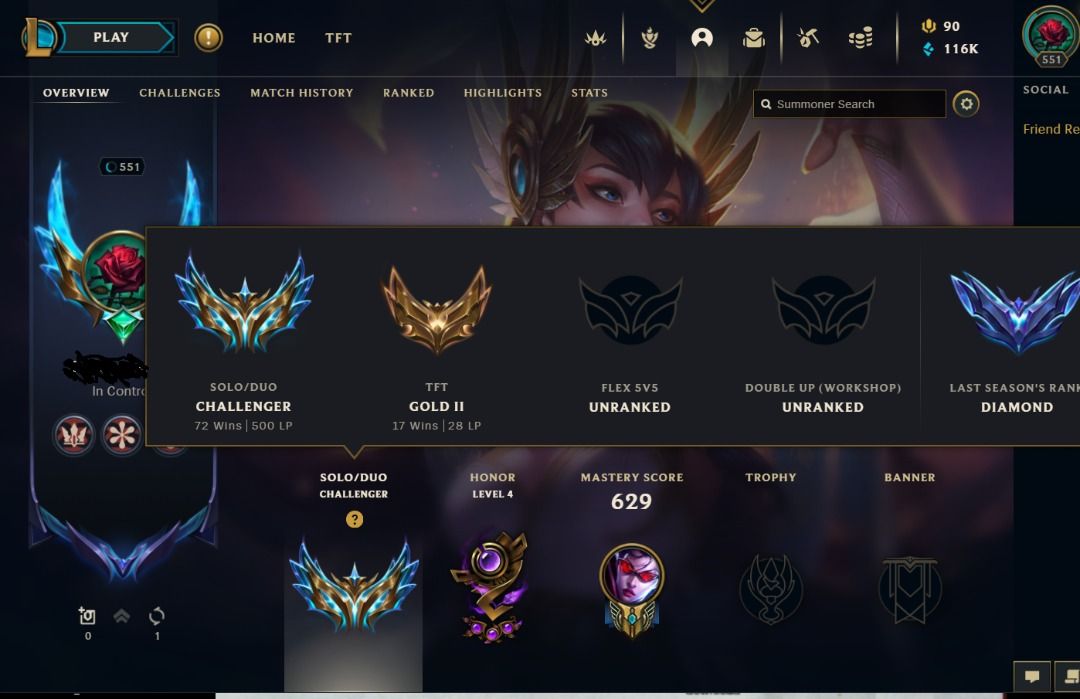 Challenger League of Legends Account with many skins (LOL), Video ...