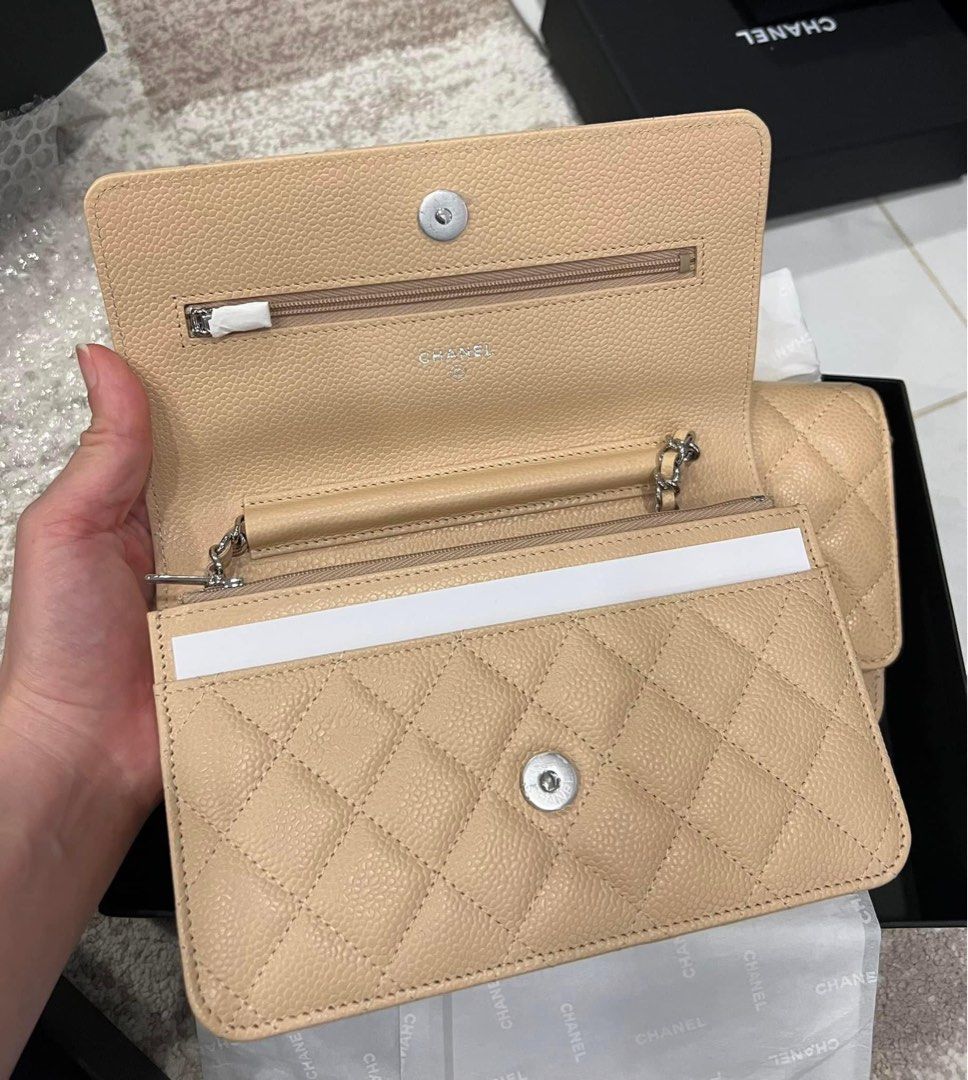 Chanel Woc Beige Caviar Shw, Luxury, Bags & Wallets on Carousell