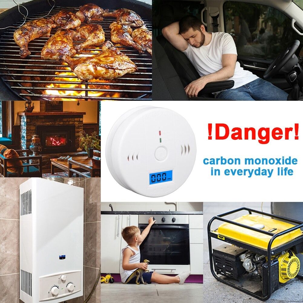 CO Sensor High Sensitive Wireless Carbon Monoxide Poisoning Smoke ...