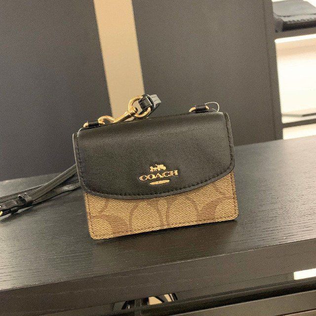 Coach Card Flap Case in Landyard, Luxury, Bags & Wallets on Carousell