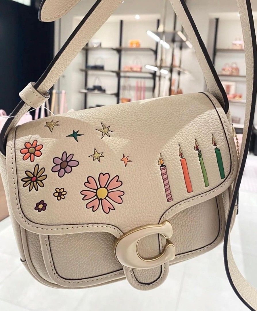 Coach Flower Patterns Casual Style Leather Crossbody Logo, Luxury, Bags ...