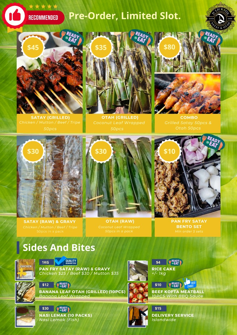 Combo Satay & Otah, Food & Drinks, Packaged & Instant Food on Carousell