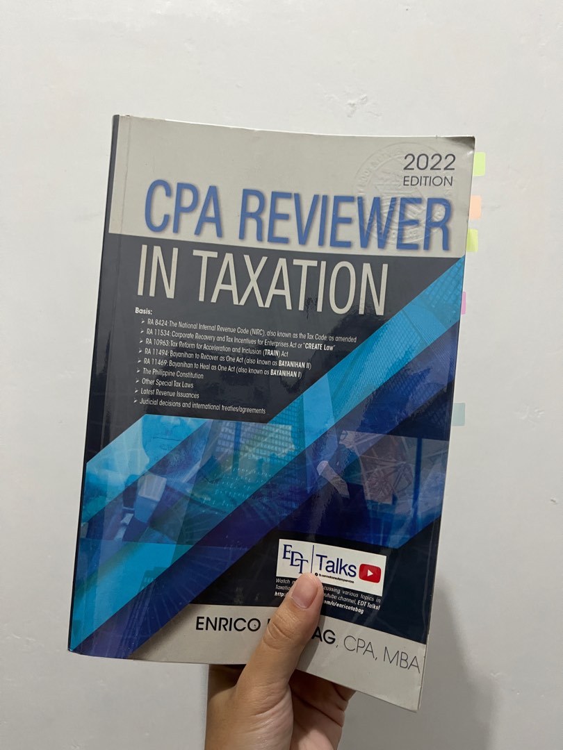 CPA REVIEWER IN TAXATION, Hobbies & Toys, Books & Magazines, Textbooks ...
