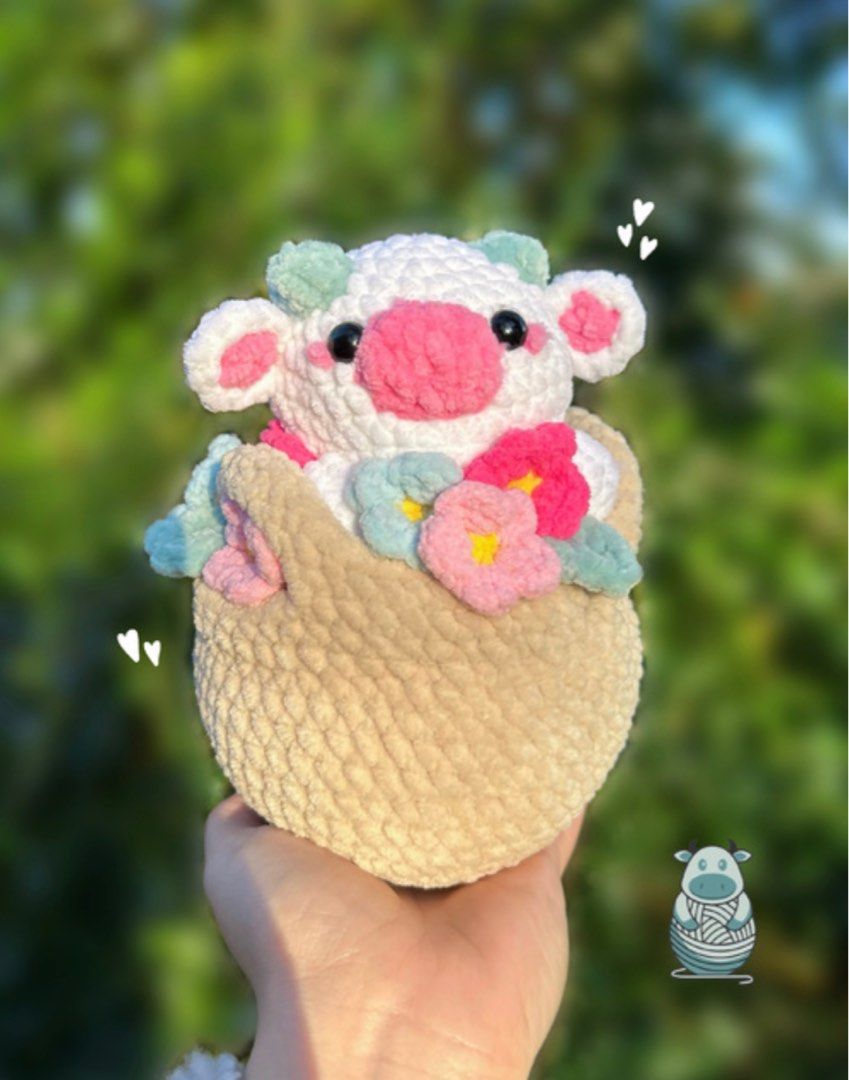 Crochet pattern share cow, Hobbies & Toys, Stationery & Craft, Handmade ...