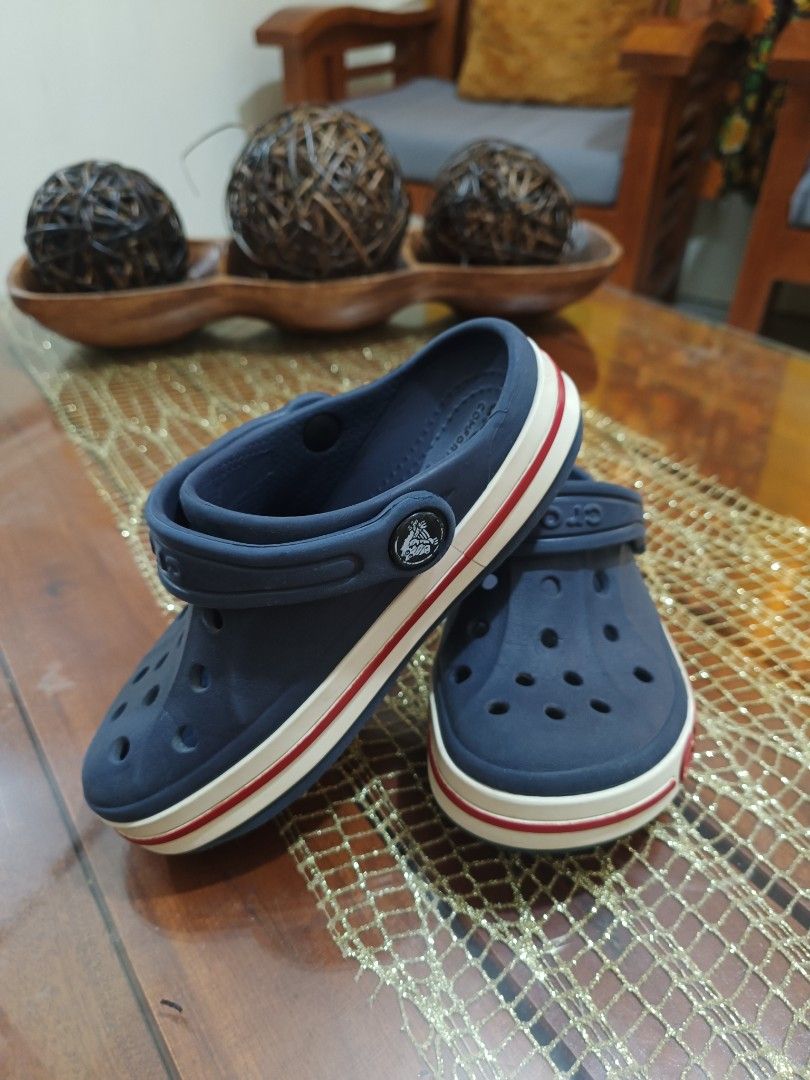 Crocs Bayaband C10 Clog Navy blue, Babies & Kids, Babies & Kids Fashion ...