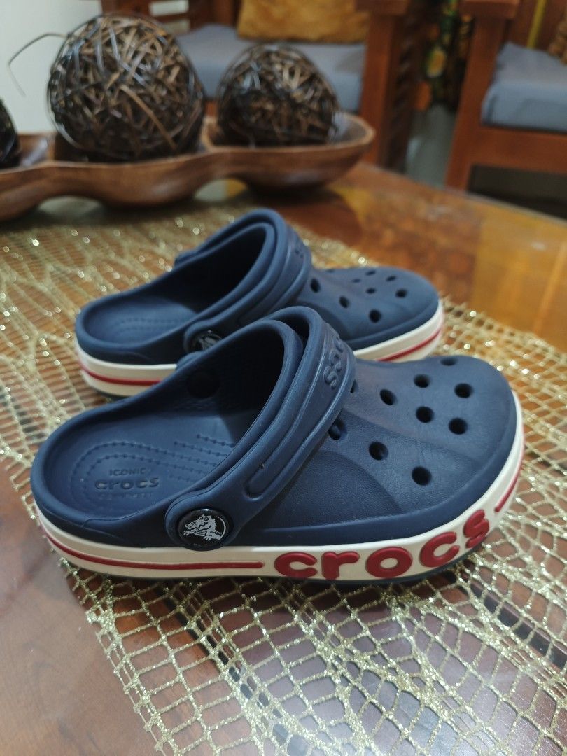 Crocs Bayaband C10 Clog Navy blue, Babies & Kids, Babies & Kids Fashion ...