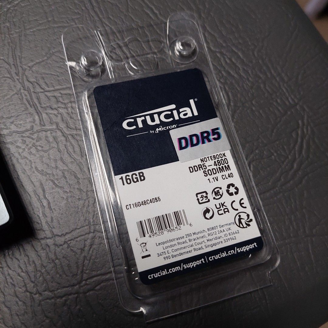 Crucial DDR5 SODIMM 8GB 4800mhz CL40 Laptop Memory, Computers & Tech, Parts & Accessories ...