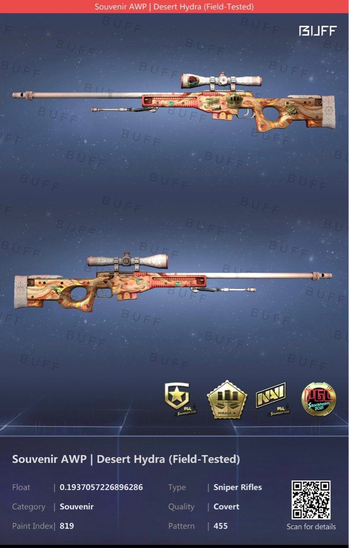 CSGO SOUV. AWP DESERT HYDRA, Video Gaming, Gaming Accessories, In-Game ...