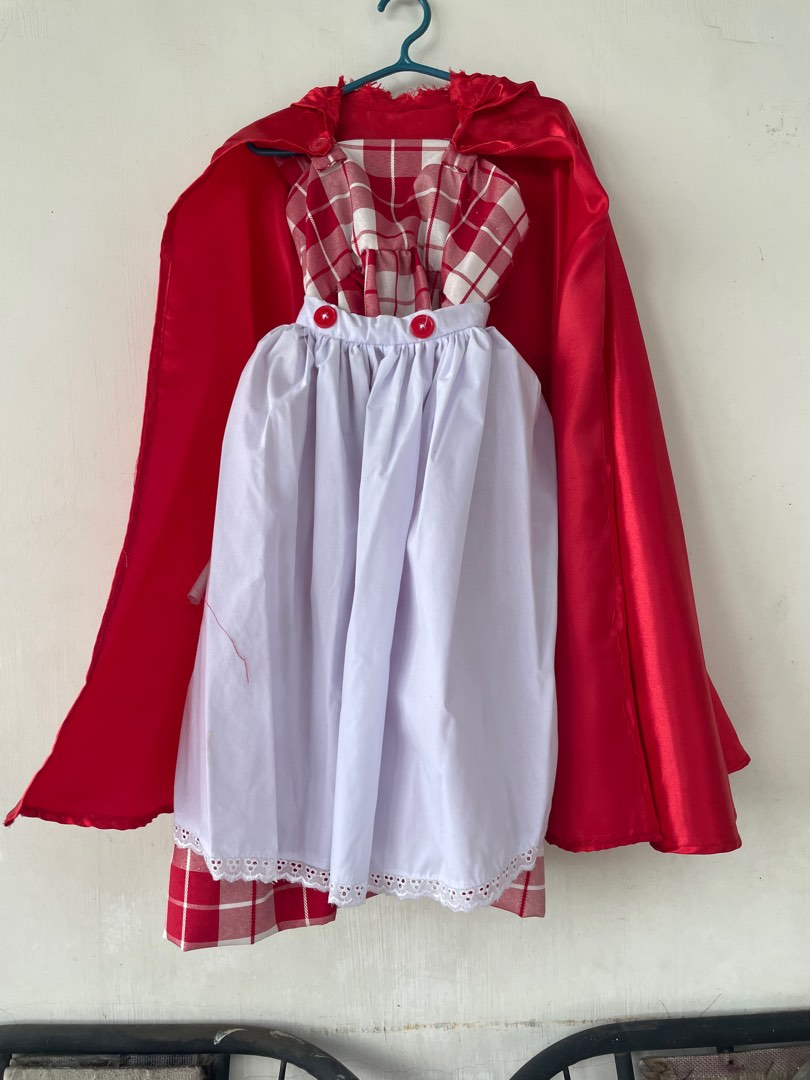 CUSTOM MADE 3pc Little Red Riding Hood Halloween Costume, Babies & Kids ...