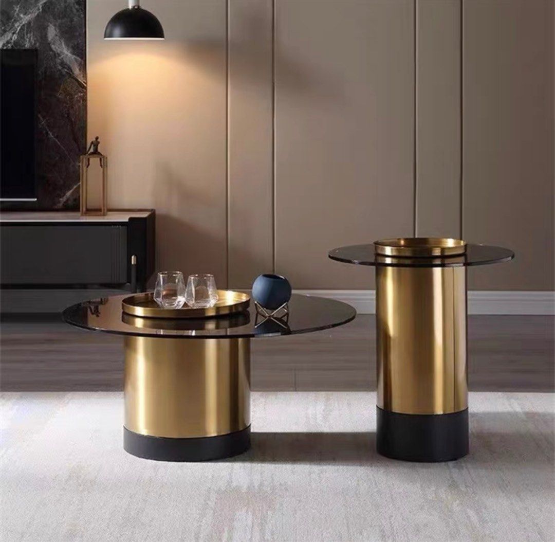 DAEL Modern Gold Coffee Table, Furniture & Home Living, Furniture ...