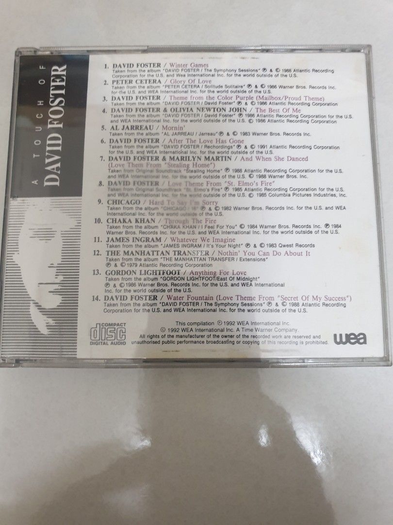 David Foster, Hobbies & Toys, Music & Media, CDs & DVDs on Carousell