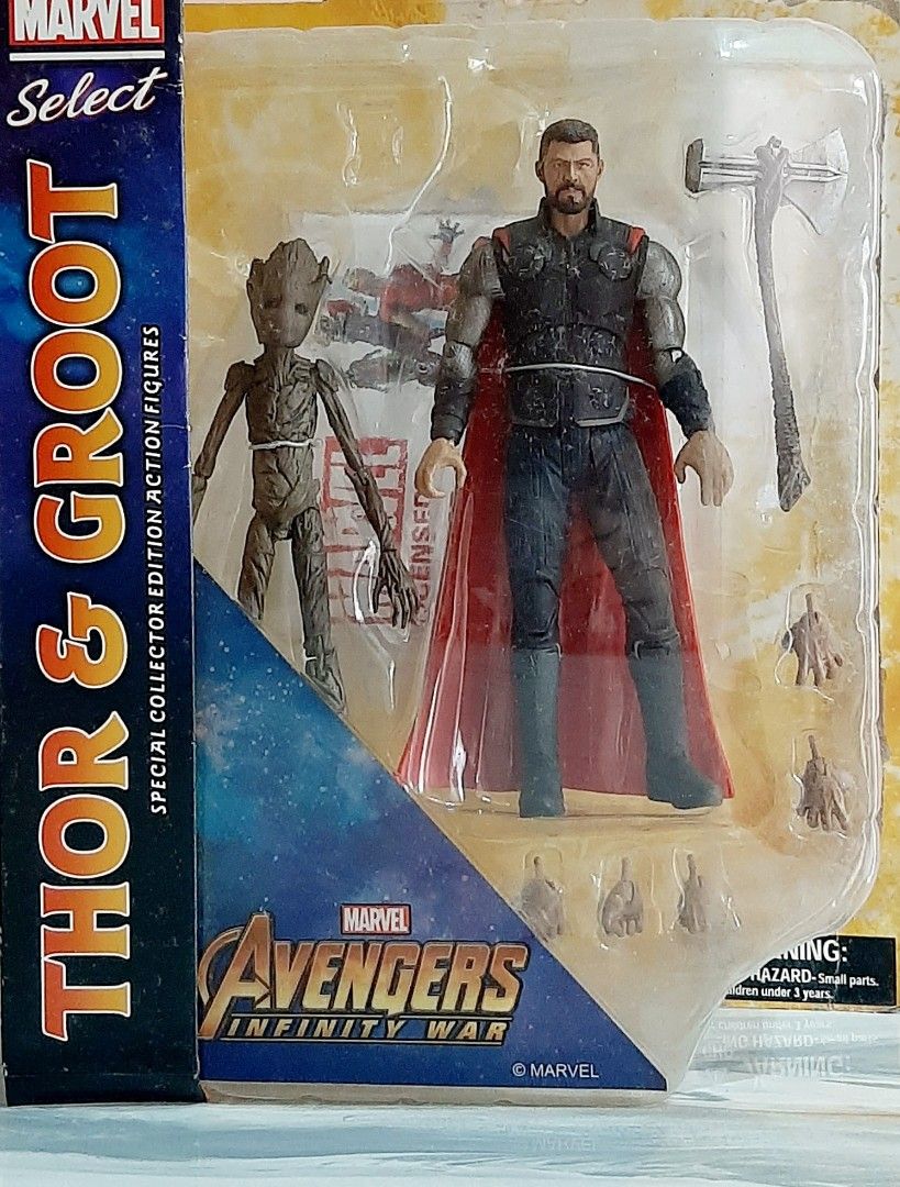 DIAMOND Marvel Select AVENGERS INFINITY WAR THOR, Hobbies & Toys, Toys ...