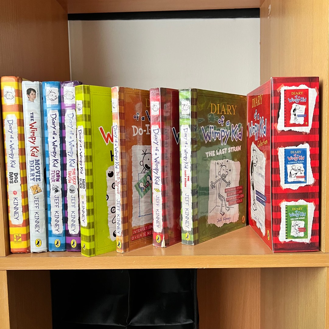 Diary of a Wimpy Kid, Jeff Kinney - a set of 9 books, Hobbies & Toys ...