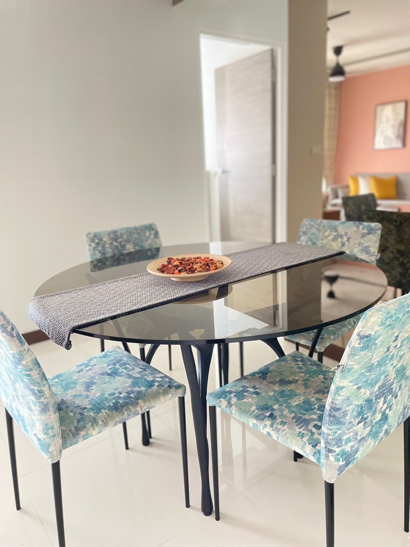 Cellini Dining Table & 4 chairs, Furniture & Home Living, Furniture ...