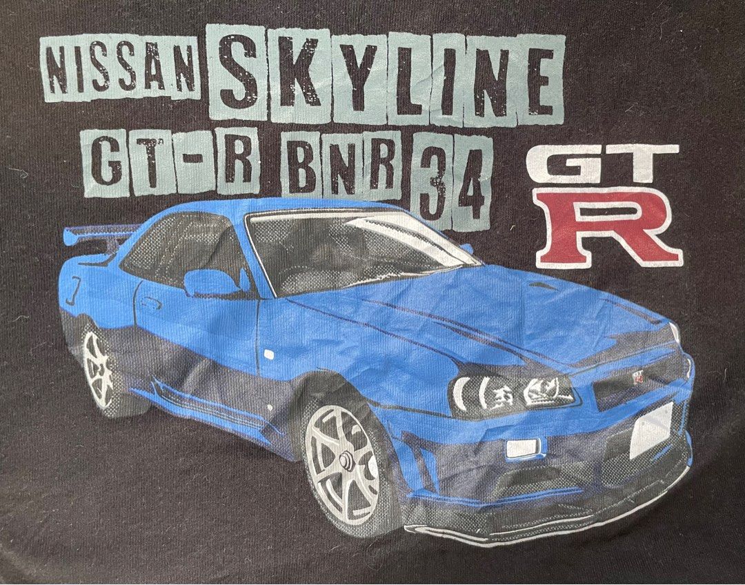 DOUBLEFOCUS X NISSAN SKYLINE GTR T-SHIRT, Men's Fashion, Tops & Sets, Tshirts & Polo Shirts on ...