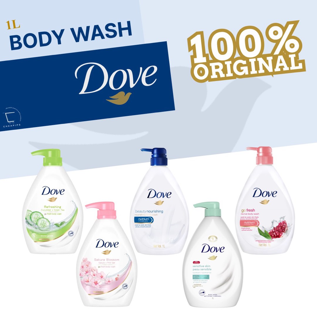 DOVE Bodywash 1L | 100% Original, Beauty & Personal Care, Bath & Body ...