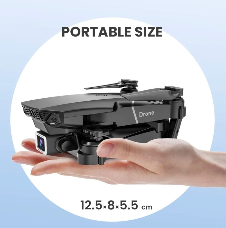 Drone with Camera 4k HD UAV Aerial Photography Dual Camera Folding Aircraft E88 Remote Control ...