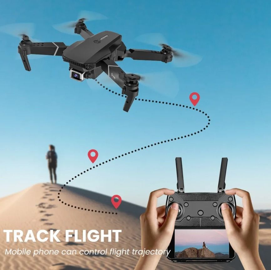 Drone with Camera 4k HD UAV Aerial Photography Dual Camera Folding Aircraft E88 Remote Control ...