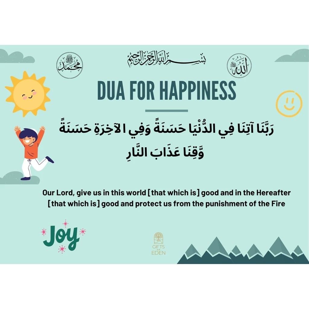 Dua stickers for kids (19 Different Dua)/ Dua Arabic Flashcards for ...
