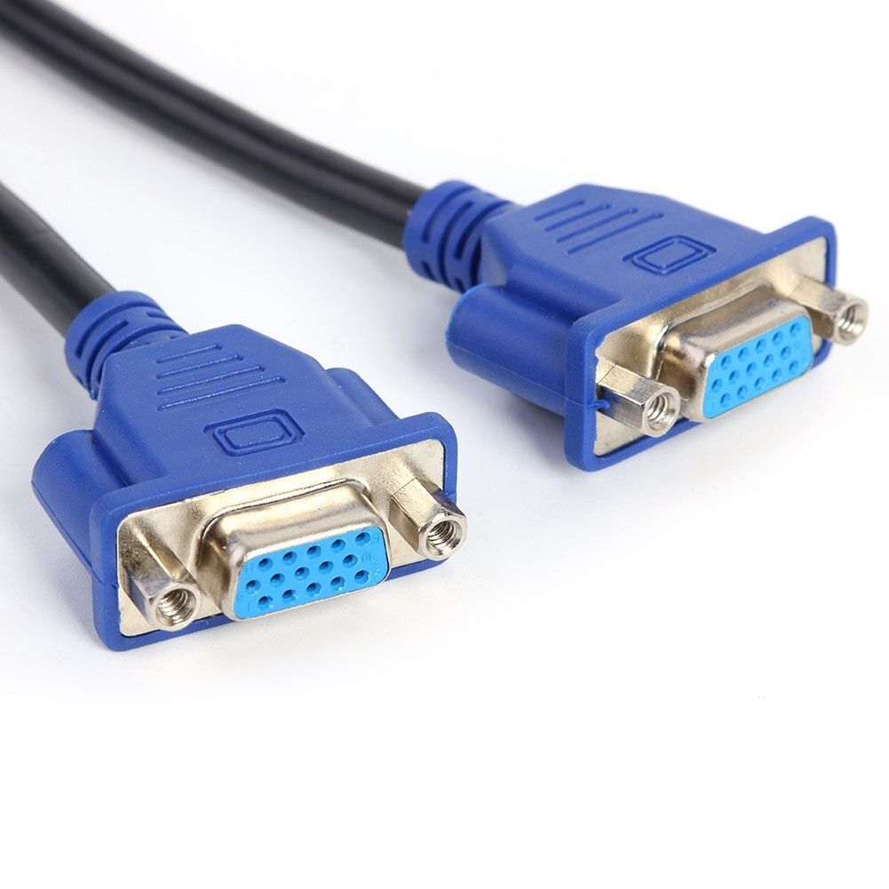 Dvi I 24 5 Pins Male To 2 Dual Vga 15 Pin Female Monitor Adapter