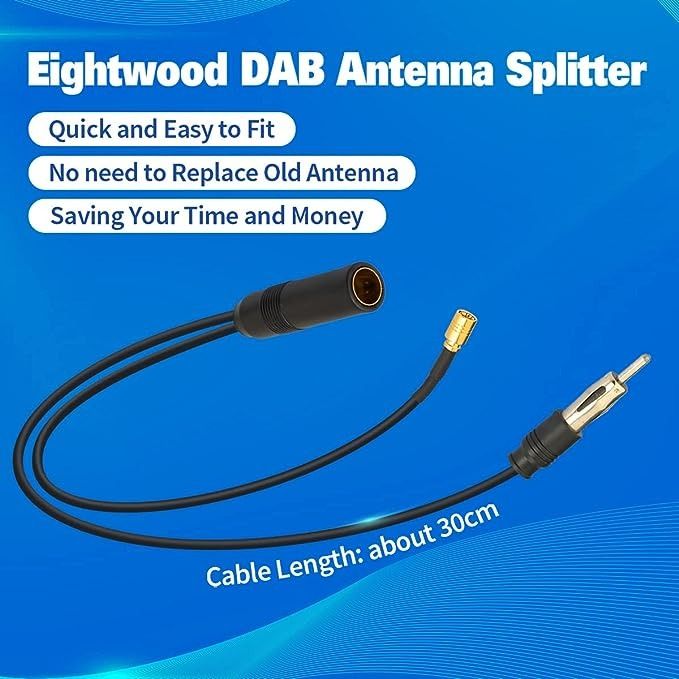 Eightwood DAB Splitter DAB Aerial Splitter Cable, Computers & Tech ...